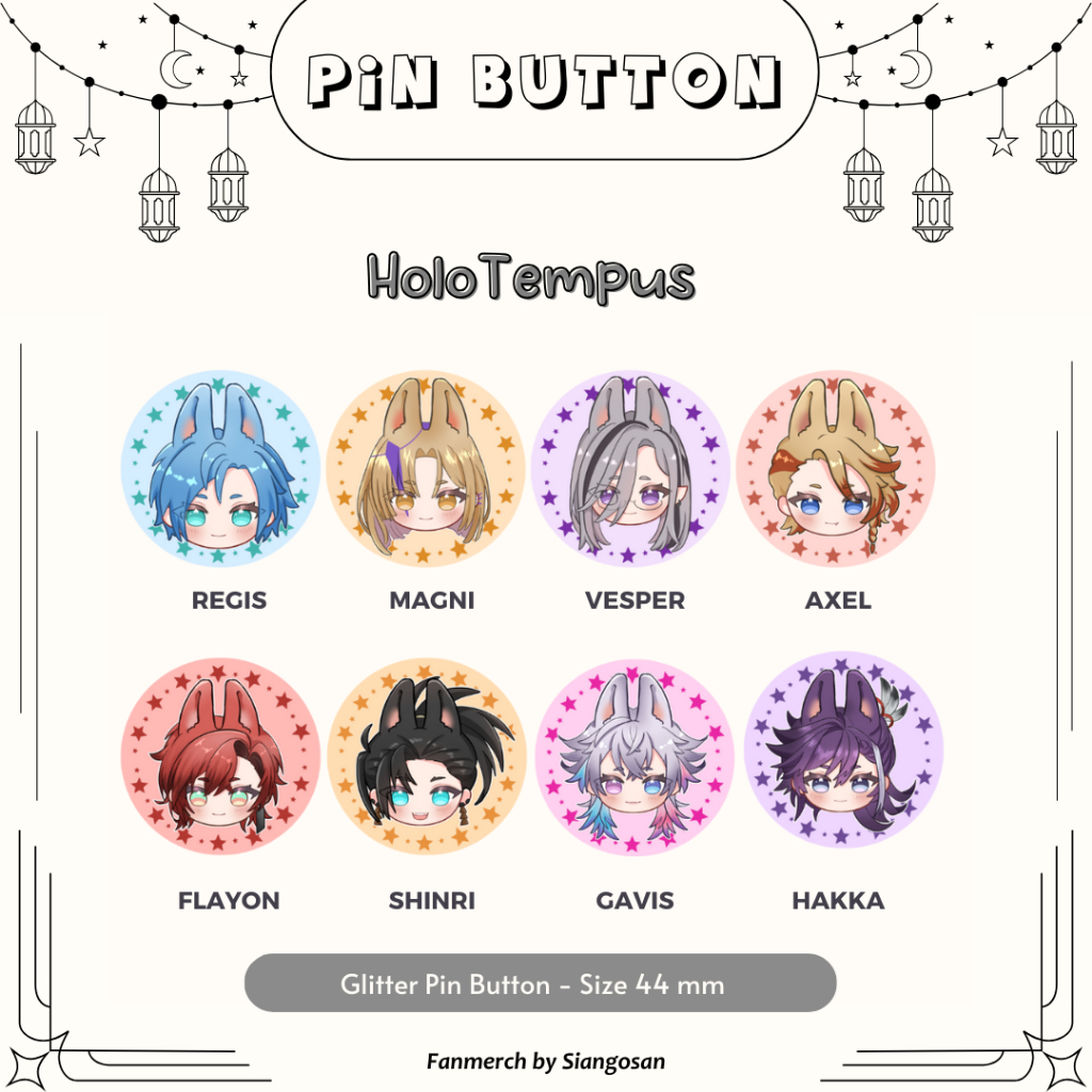 Jual HOLOSTAR EN Vtuber Pin Button Glitter Fanmerch | Shopee Indonesia