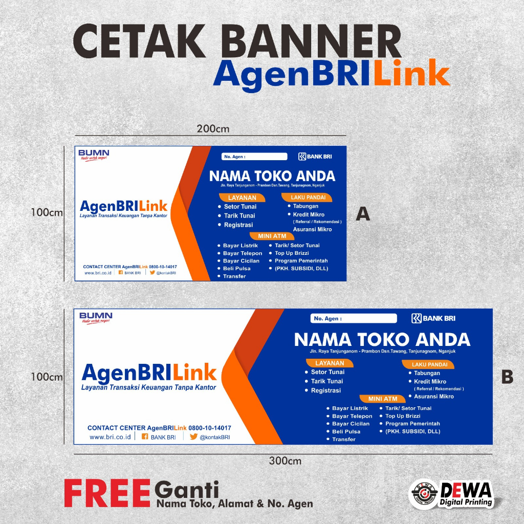Jual CETK BANNER / SPANDUK, CETAK SEPANDUK BRI, CETAK BANNER BRI, CETAK ...