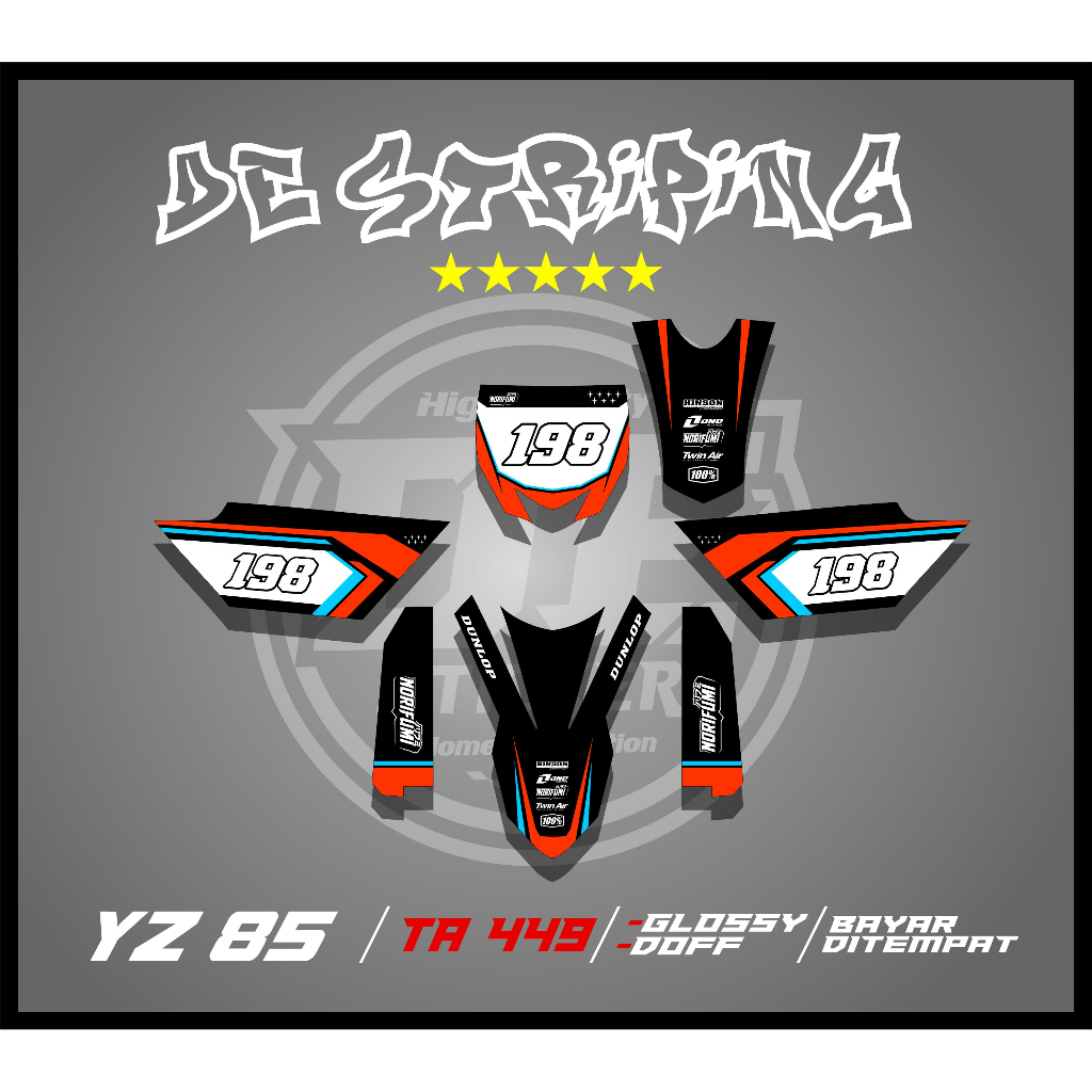 Jual Striping Sticker Motor YZ 85 Desain New TA449 | Shopee Indonesia