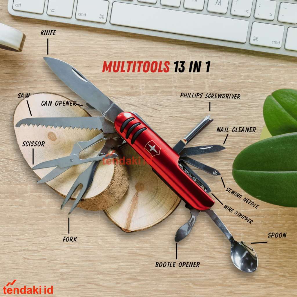 Jual PISAU LIPAT MULTITOOL KIT 13 IN 1 SERBA GUNA | SENDOK LIPAT ...