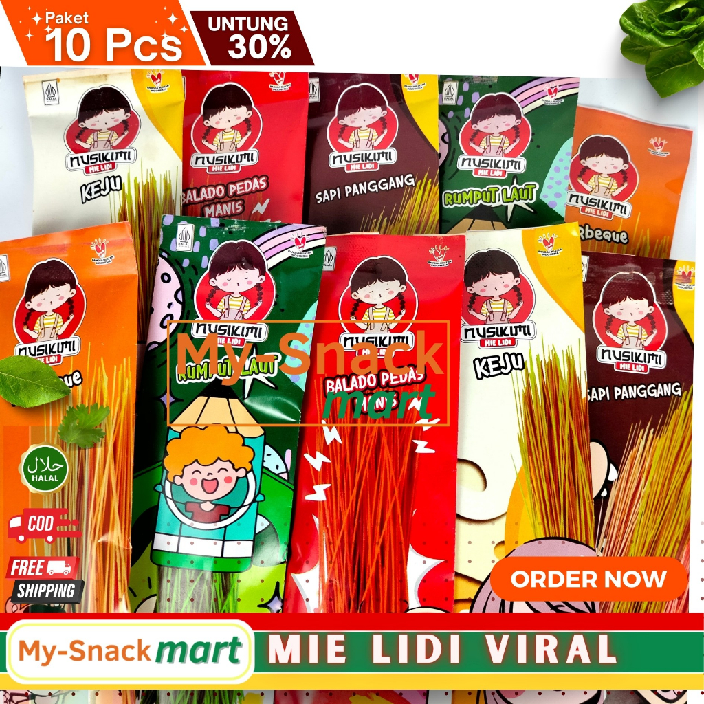 Jual 10pcs Mie Lidi Viral Tiktok Nusikimi lebih murah | Shopee Indonesia