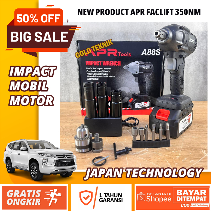 Jual Impact wrench 48s APR JAPAN tech mesin pembuka baut ban mobil ...