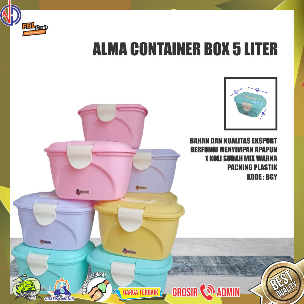 Jual MINI CONTAINER ALMA / BOX CONTAINER 5LITER / BOX SERBAGUNA ...