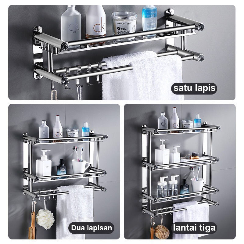 Jual Rak Sabun Kamar Mandi Dinding Rak Bumbu Dapur Stainless Steel Rak ...