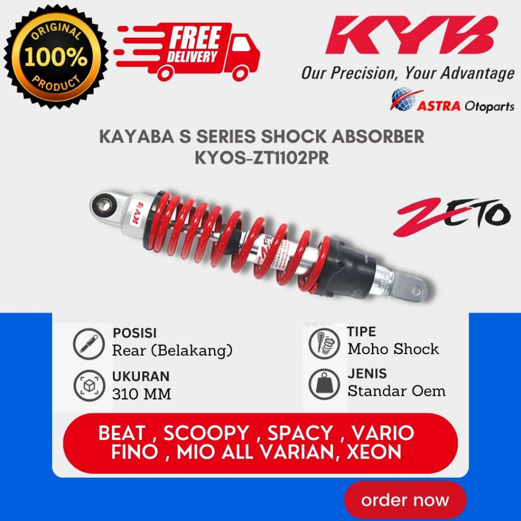 Jual [COD] SHOCKBREAKER KAYABA KYOS-ZT1102PR UNTUK MOTOR ALL MATIC / SOKBREKER / SHOCK BREAKER ...