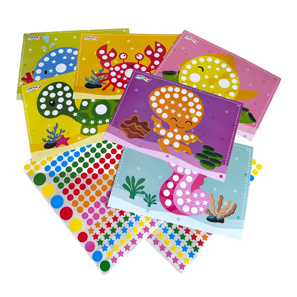 Jual DOT STICKER isi 8 lembar/ stiker dot stiker bintang Sticker Bulat ...