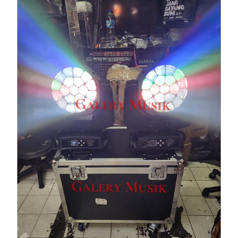 Jual MOVING HEAD ZOOM BEE EYES 19X15WATT RGBW 5IN1 LED MOVING HEAD BEAM ...