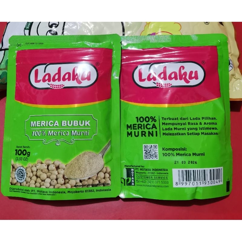 Jual Ladaku Merica Bubuk 100% Merica Murni 100gr White Pepper Powder ...