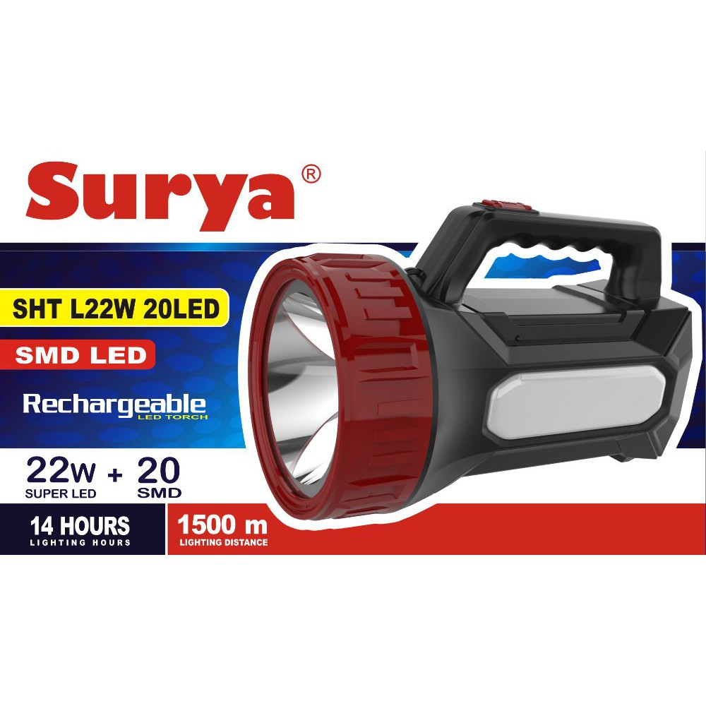Jual Senter lampu LED Surya SHT 22W 20LED | Shopee Indonesia Jual Senter lampu LED Surya SHT 22W 20LED | Shopee Indonesia