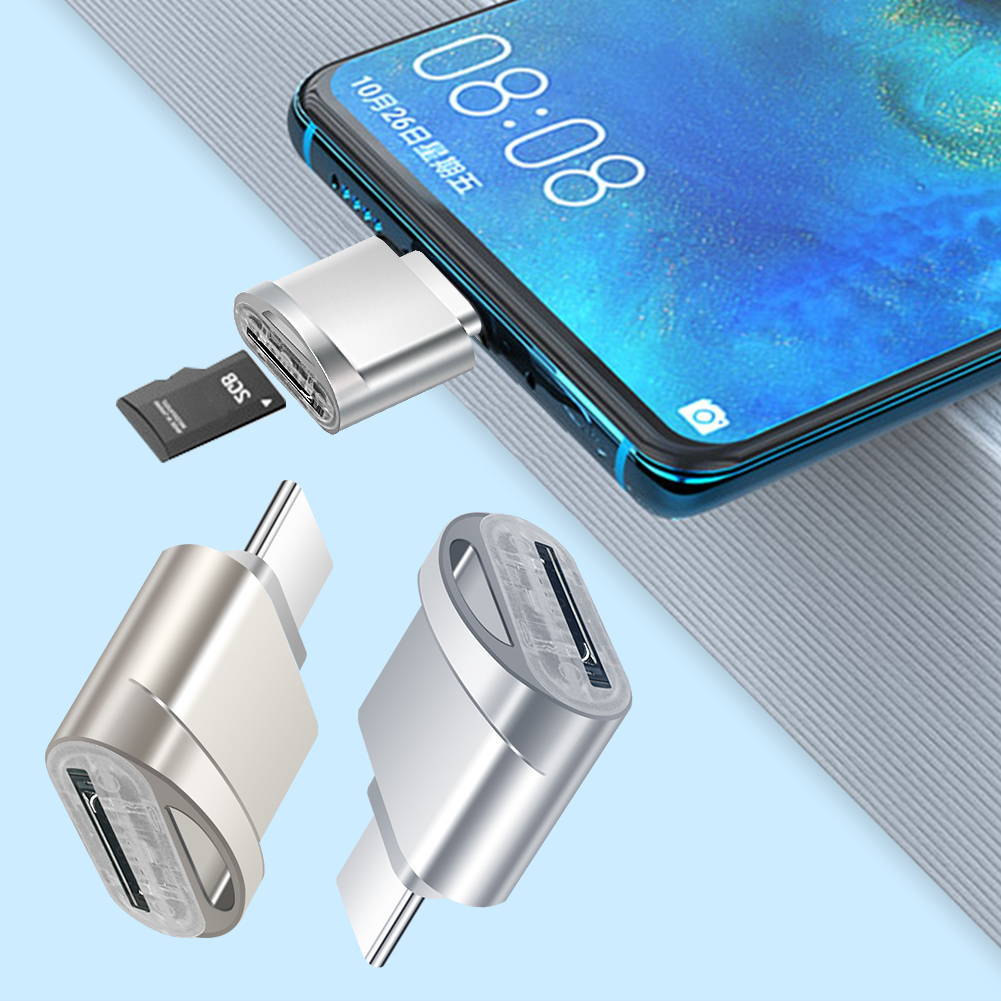 Jual Mini OTG Card Reader USB Type C to Micro SD Card Memory Card ...