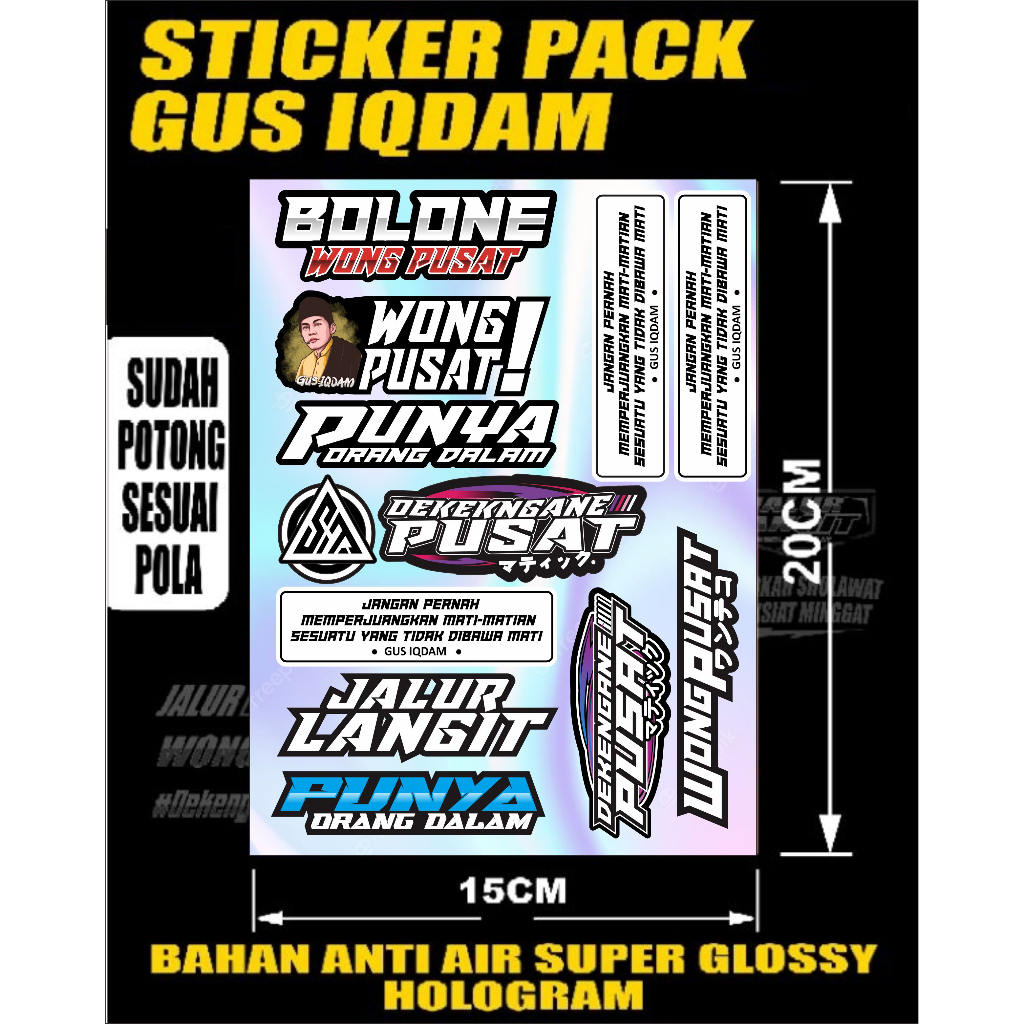 Jual stiker GUS IQDAM dekengan pusat sabilu taubah viral pusat bekingan ... Jual stiker GUS IQDAM dekengan pusat sabilu taubah viral pusat bekingan ...