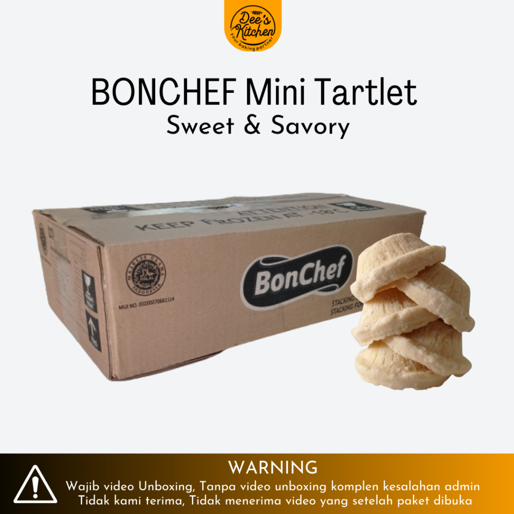 Jual Bonchef Tartlet sweet/Tartlet Savoury/kulit pie 13gr (10pcs ...