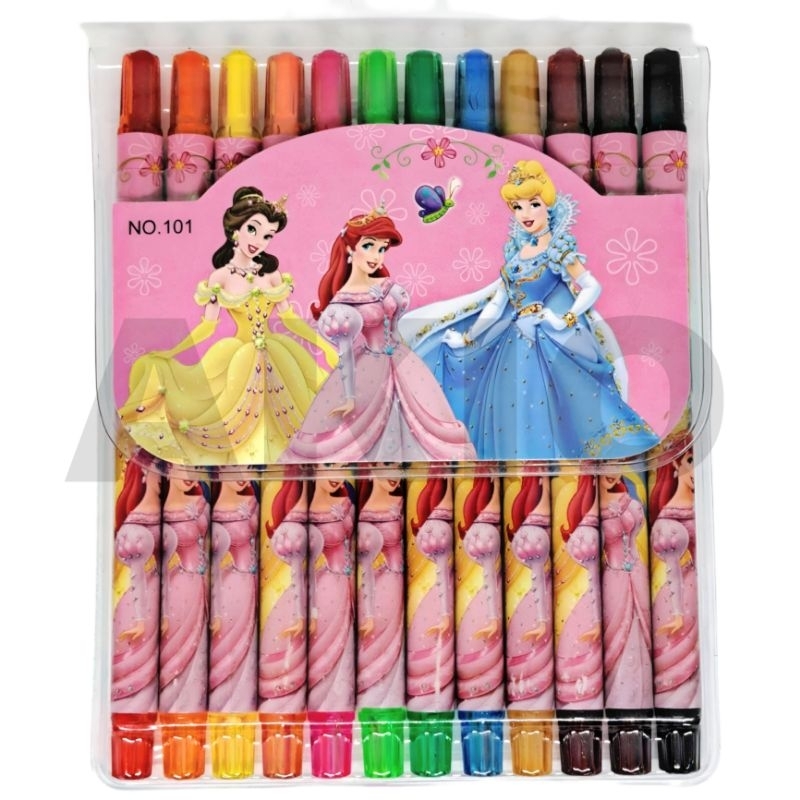 Jual Crayon Putar Panjang Karakter PRINCESS BELLE CINDERELLA ARIEL ...