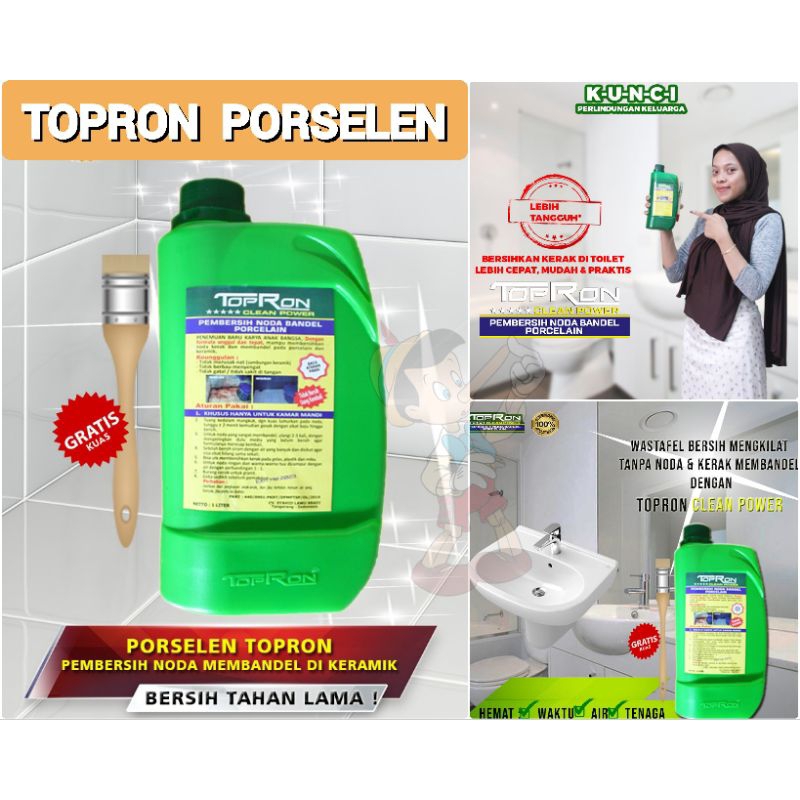 Jual TOPRON CLEAN POWER PEMBERSIH KERAK ORIGINAL PT. BRM | Shopee Indonesia