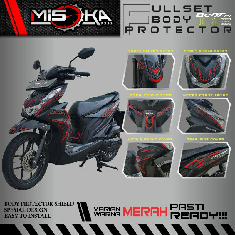 Jual Misoka Paket Fullset Body Protector Beat Deluxe 2020 2023 Rubber Karet Murah Keren ...