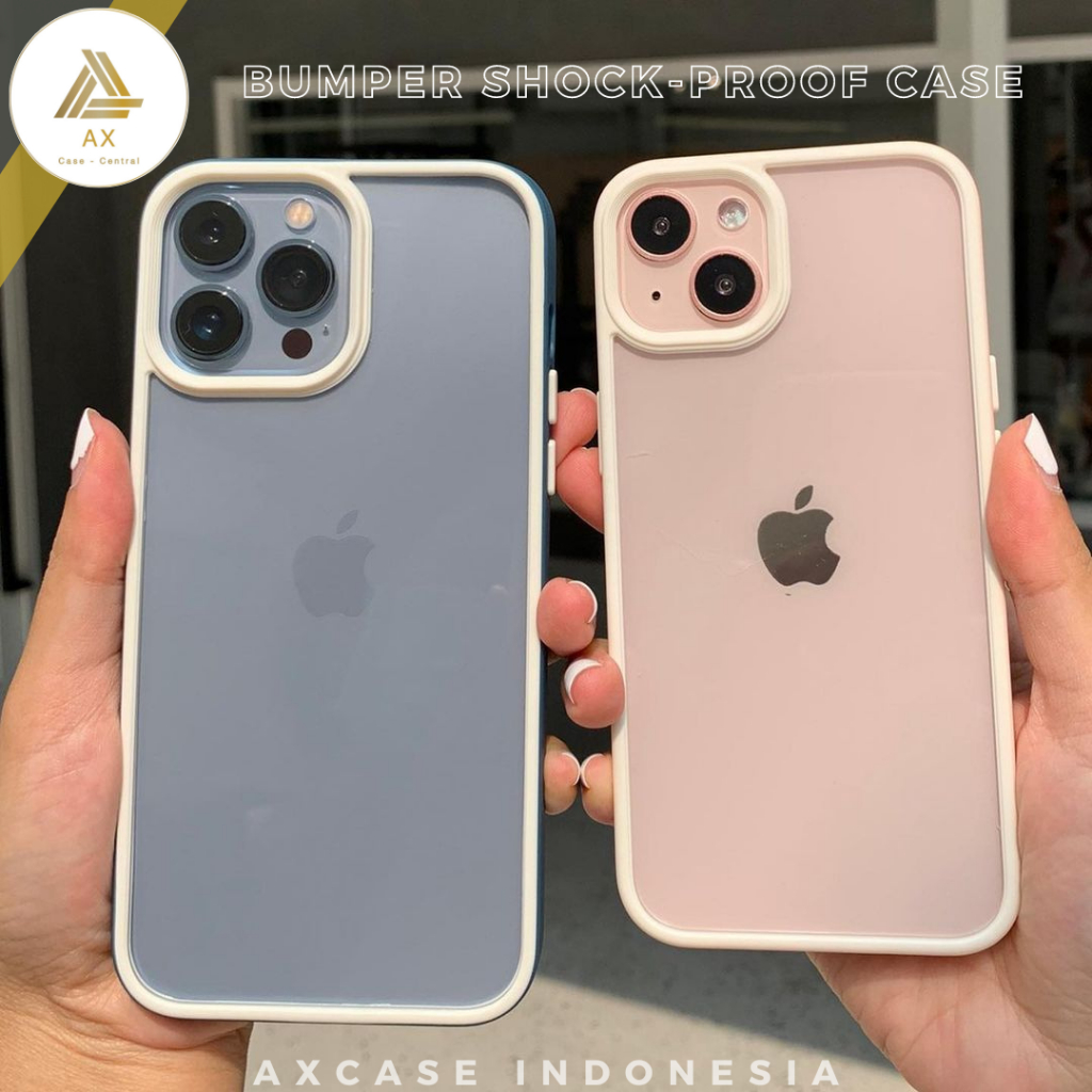 Jual Bumper Square Case iPhone 7+ 8+ X XR XS MAX Hardcase Transparan ...