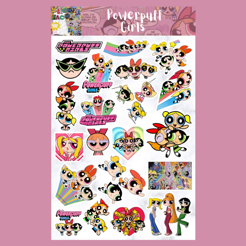 Jual Powerpuff Girls Sticker Sheet | Shopee Indonesia