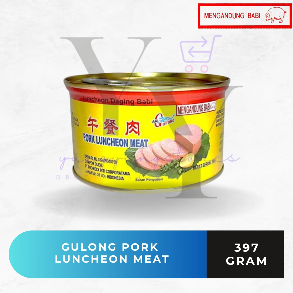 Jual Gulong Pork Luncheon Meat Ham Daging Babi Kaleng 397 gram | Shopee Indonesia