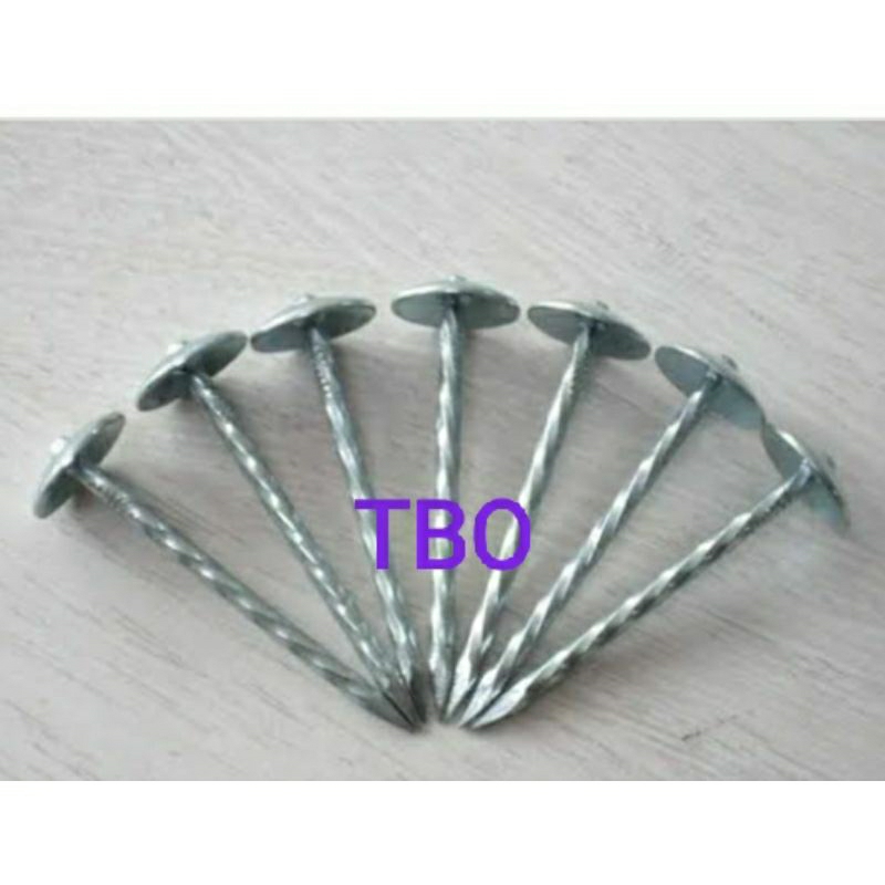 Jual 1/2kg, Paku Asbes, Paku Seng, Paku Payung, 2" 5cm & 3" 7,5cm (Ulir ...