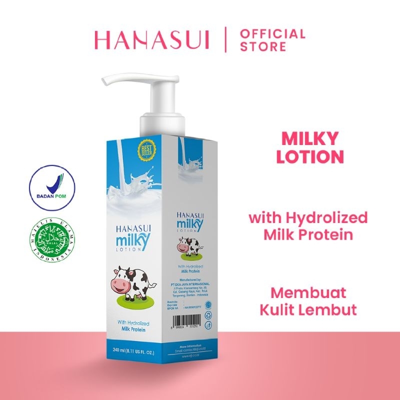 Jual Hanasui Hand Body Lotion Milky 240ml | Shopee Indonesia