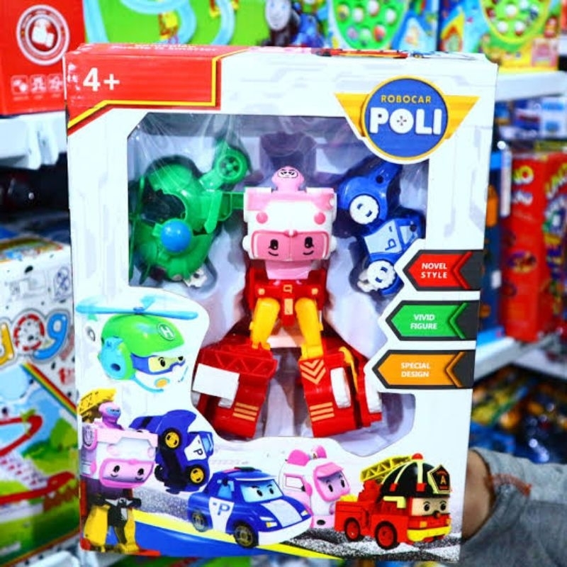 Jual MAINAN ROBOCAR POLII JADI ROBOT ROBOT POLLI 4IN1 | Shopee Indonesia