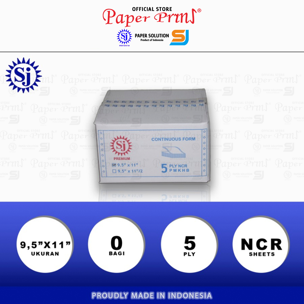 Jual SJ Premium Kertas Continuous Form 5PLY NCR 9,5" x 11" | Shopee ...