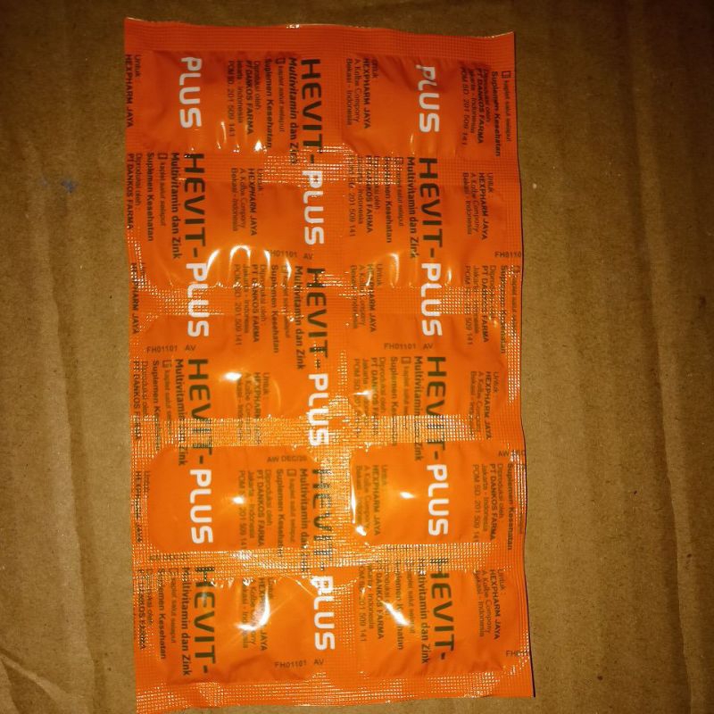 Jual HEVIT-PLUS 10 kaplet/multivitamin dan zink | Shopee Indonesia