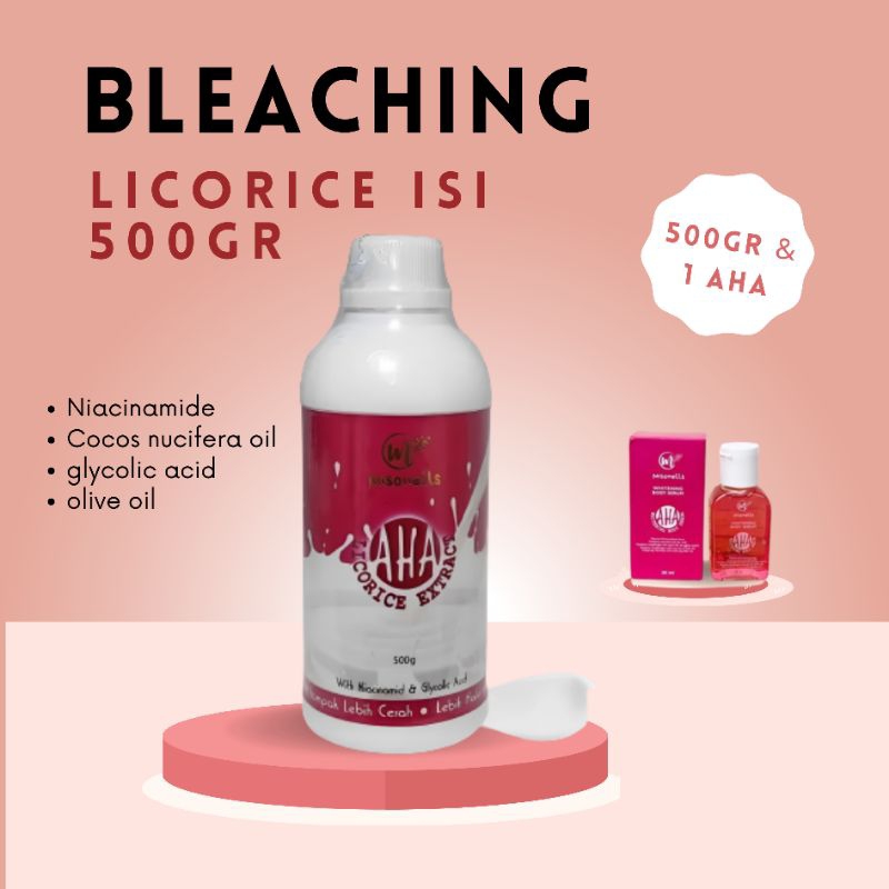 Jual Bleaching Licorice Extract Aha isi 500gr Kemasan Botol & 1 Aha ...