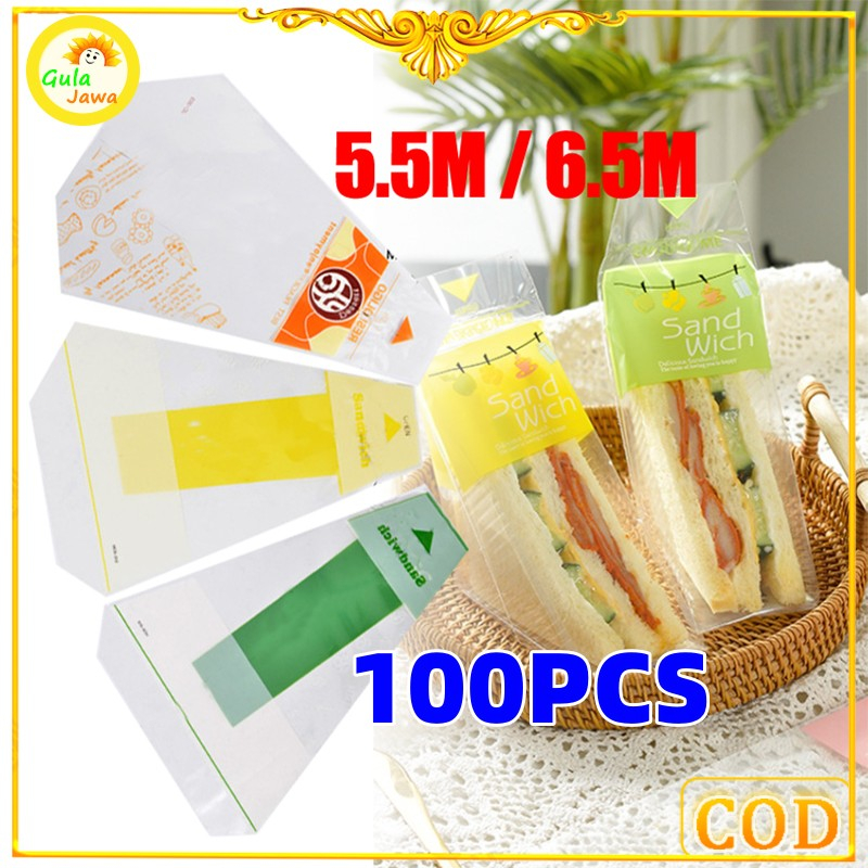Jual [Murah-Grosir 100 pcs] Kemasan Plastik Sandwich Segitiga Praktis ...