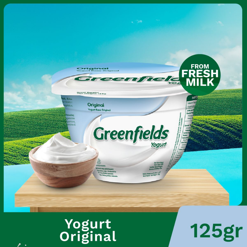 Jual Greenfields Yogurt Original 125gr | Shopee Indonesia