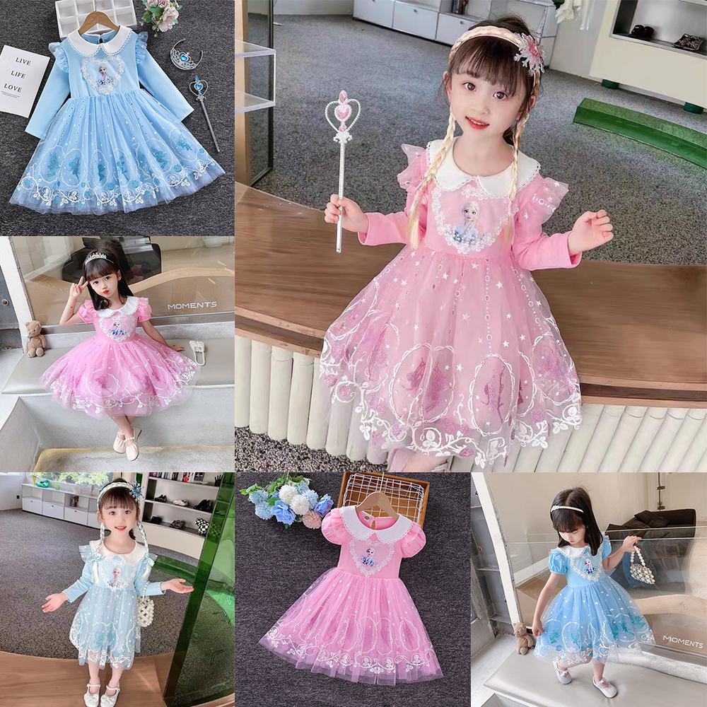 Jual 2-10 thn Anak Perempuan Frozen Elsa Princess Dress untuk Pesta ...