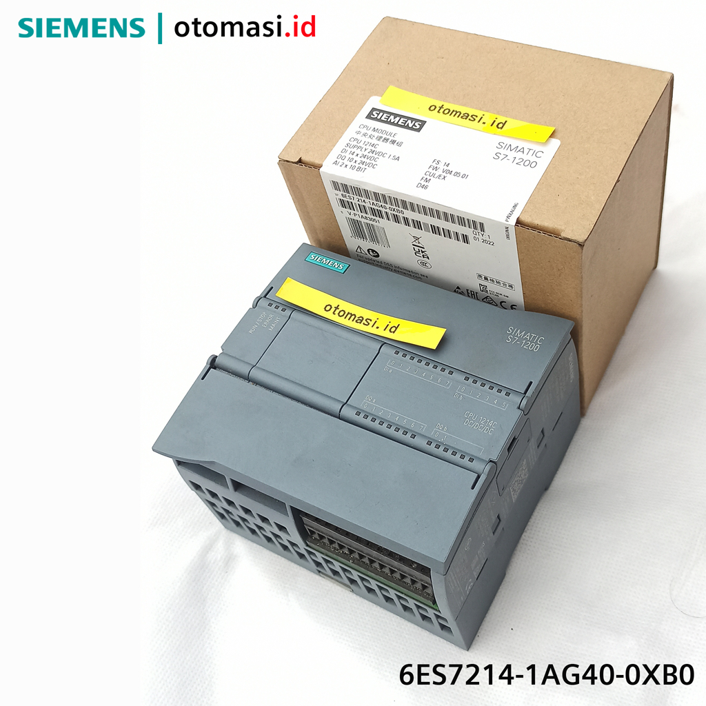 Jual 6ES7214-1AG40-0XB0 Compact CPU 1214C PLC Siemens Simatic S7-1200 24VDC | Shopee Indonesia