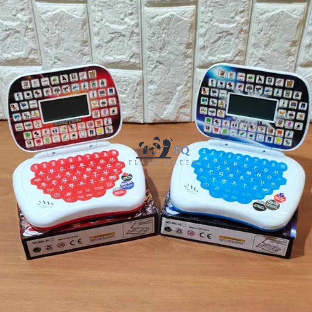 Jual Mainan Edukasi Anak Laptop Mainan Mini 4 Bahasa Karakter Layar ...