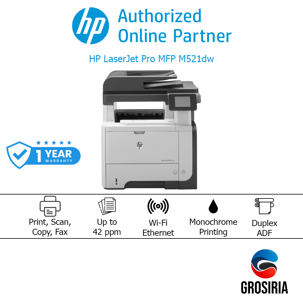 Jual HP LaserJet Pro MFP M521dw (A8P80A) | Shopee Indonesia