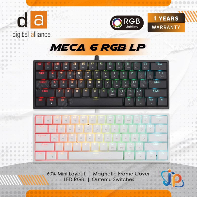 Jual Digital Alliance Meca 6 RGB Low Profile 60% Mechanical Gaming ...