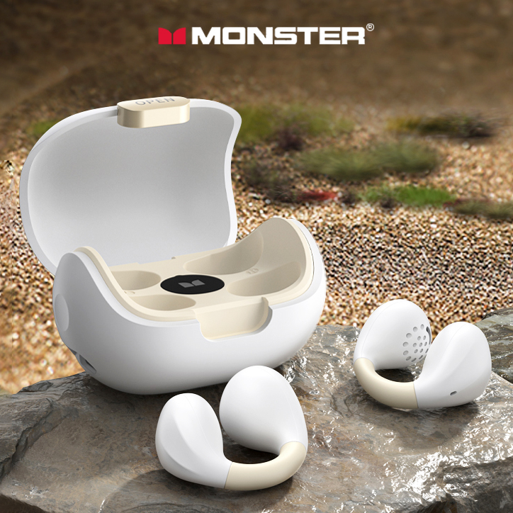 Jual Monster MH22173 Bone Conduction TWS Earphone Bluetooth 5.3 Ear ...