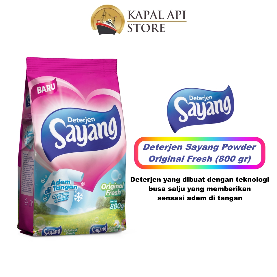 Jual SAYANG DETERJEN POWDER ORIGINAL ALL VARIAN 800GR | Shopee Indonesia