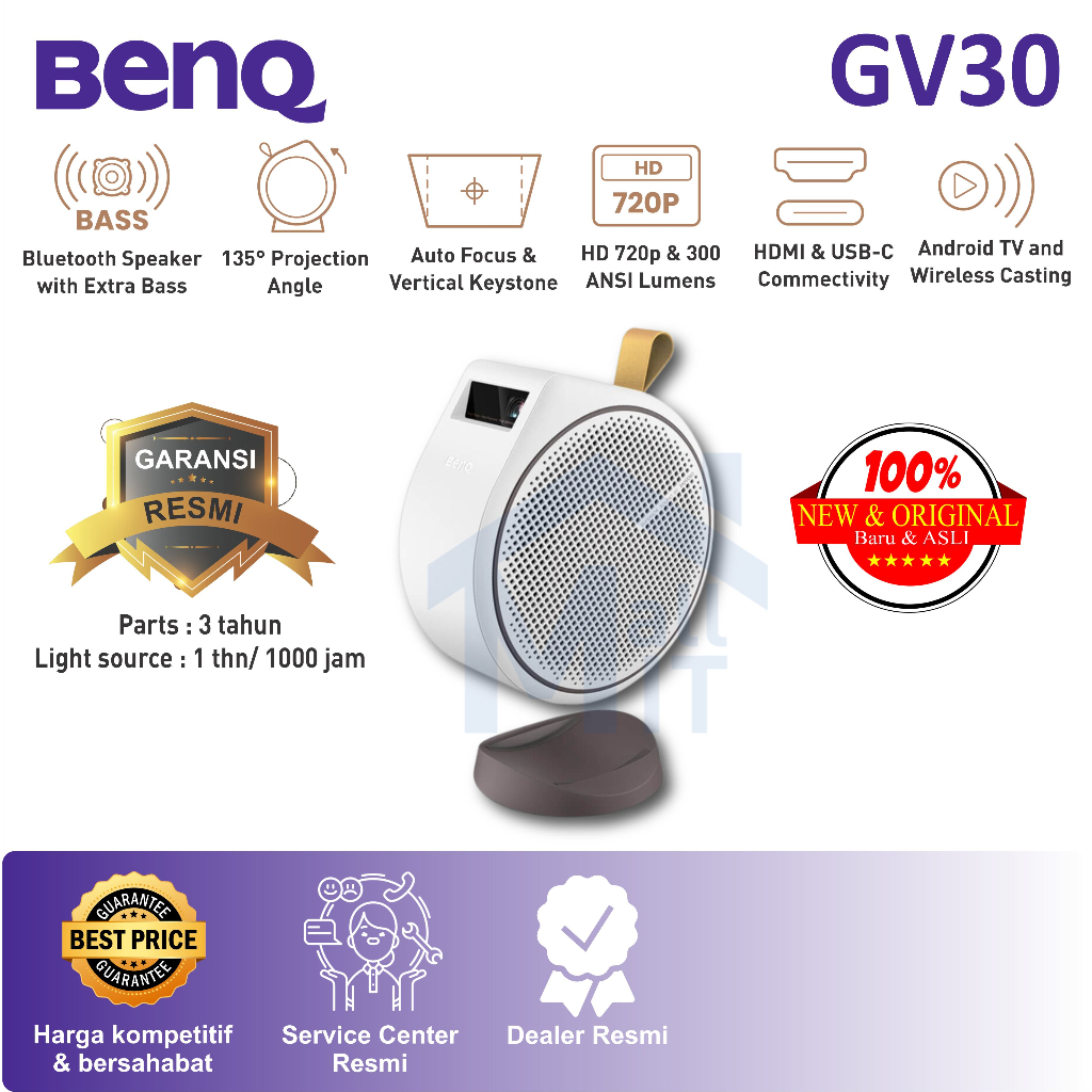 Jual Proyektor BenQ GV30 GV-30 GV 30 Mini Portable ATV Bluetooth Speaker | Shopee Indonesia