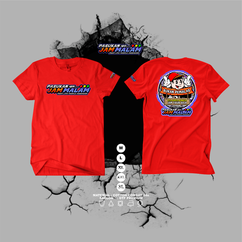 Jual Kaos PASUKAN JAM MALAM (Bukan Pemalas) / Kaos Kata Kata / Kaos ... Jual Kaos PASUKAN JAM MALAM (Bukan Pemalas) / Kaos Kata Kata / Kaos ...