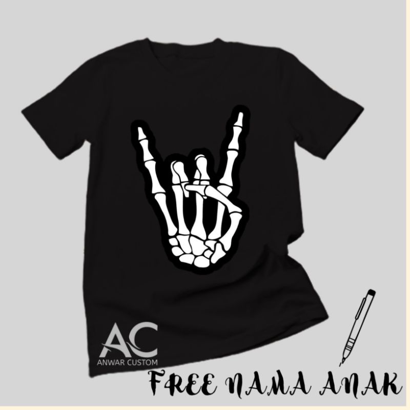Jual Baju anak Atasan Kaos Anak Gambar Tangan Tengkorak Metal I Kaos ... Jual Baju anak Atasan Kaos Anak Gambar Tangan Tengkorak Metal I Kaos ...