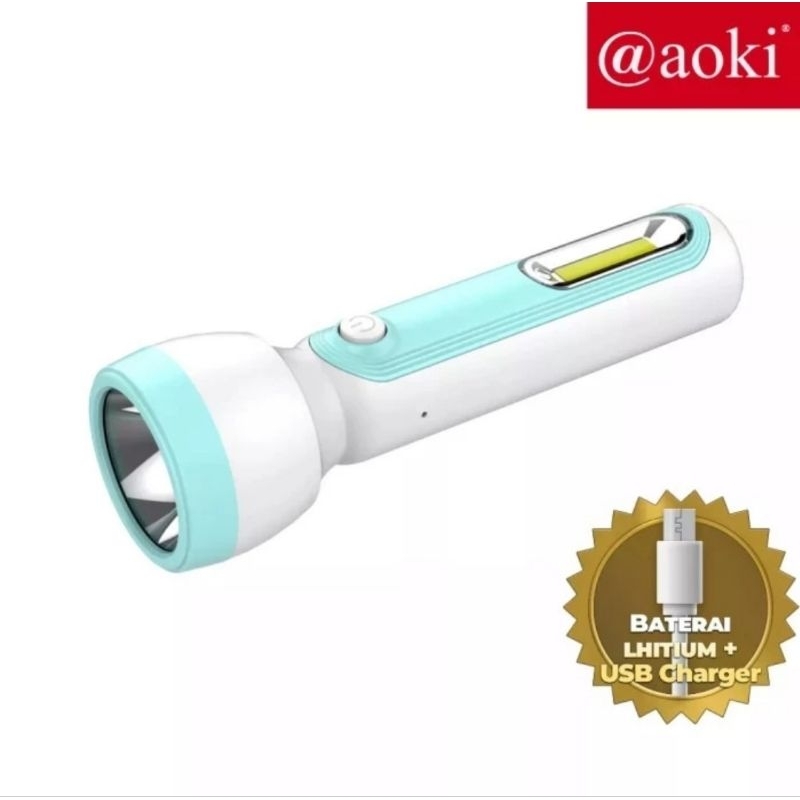 Jual Senter Tangan LED AOKI AK 1505 10 Watt COB | Shopee Indonesia
