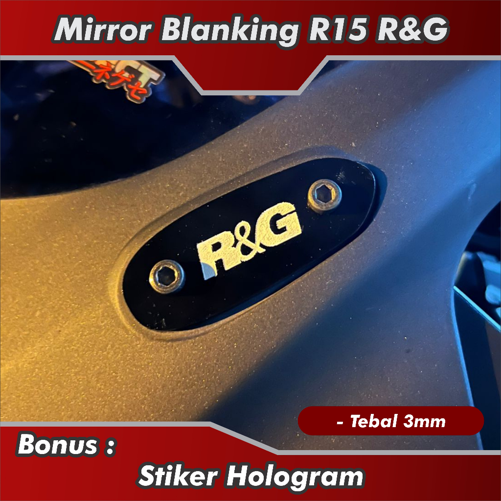 Jual Mirror Blanking R15 V3 V4 tulisan R&G | Shopee Indonesia