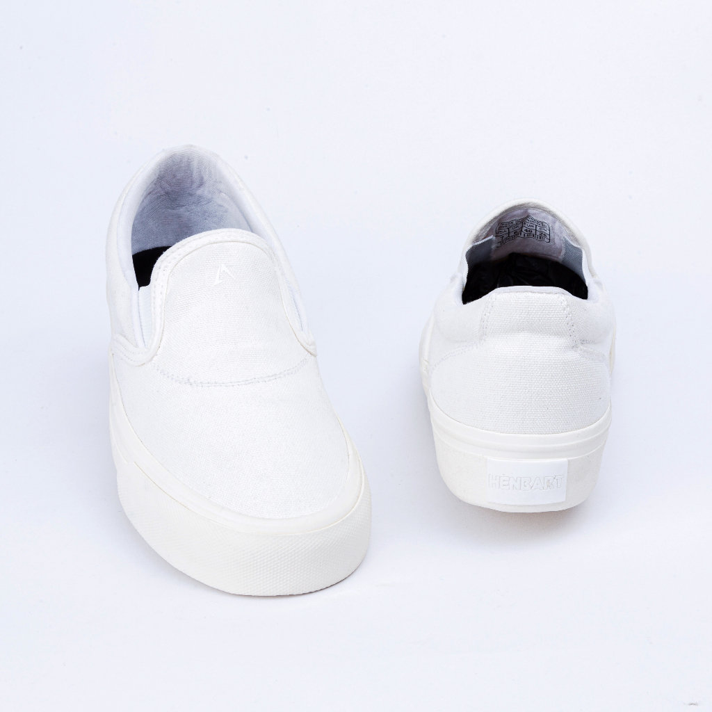 Jual Henbart HB Basic Slip On Full White - Sepatu Sneakers Casual Pria/Wanita | Shopee Indonesia