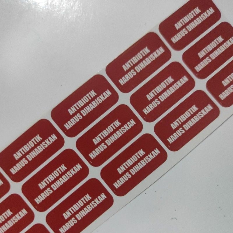 Jual Stiker Label Antibiotik Harus Dihabiskan | Shopee Indonesia