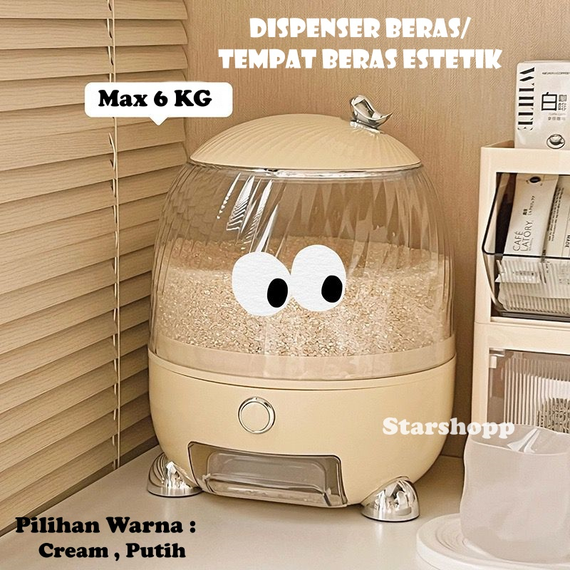 Jual DISPENSER BERAS BULAT/TEMPAT BERAS ESTETIK/RICE STORAGE | Shopee ...