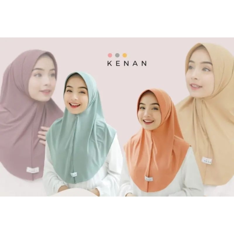 Jual Hijab Kenan Original Hijab Daily/Hijab Instan Matt Jersey/Size S M ...
