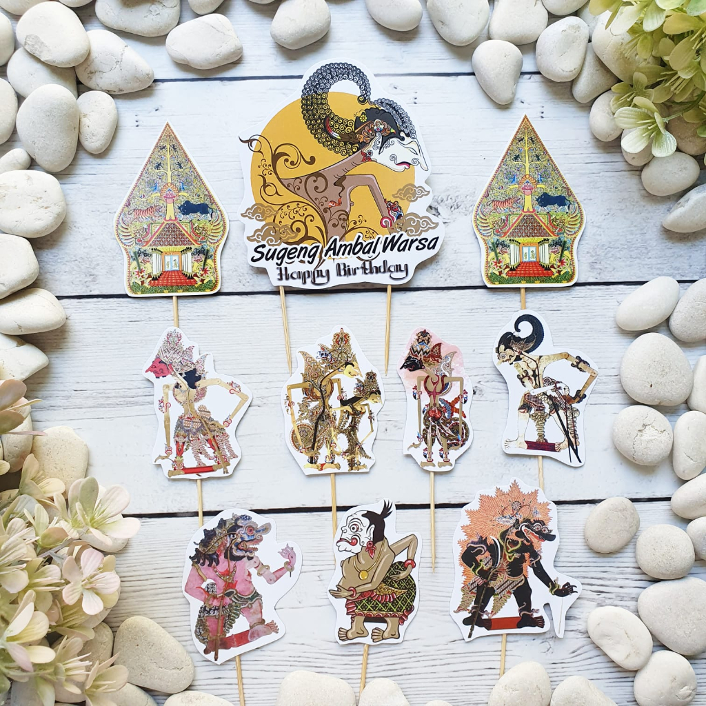 Jual Wayang Birthday Cake Topper Cupcake Pudding Tumpeng Hampers Hiasan ...