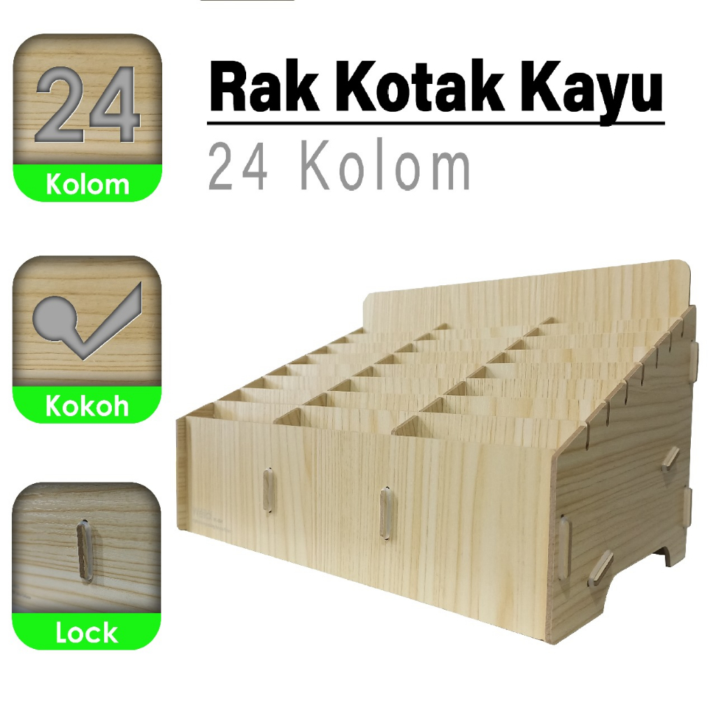 Jual Rak Kotak Kayu 24 Kolom - Tempat Display - Rak Multiguna - Rak ...