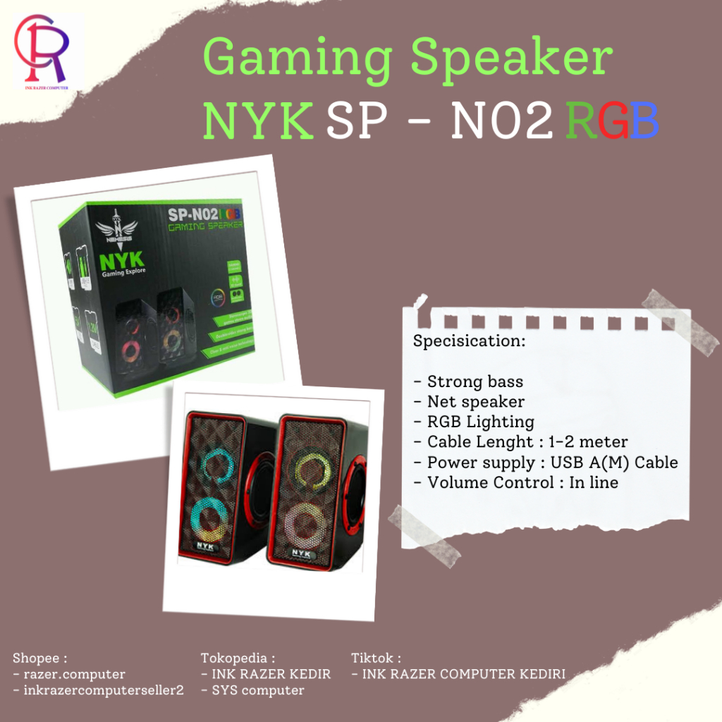 Jual Speaker NYK SP N02 Baru RGB Gaming | Shopee Indonesia