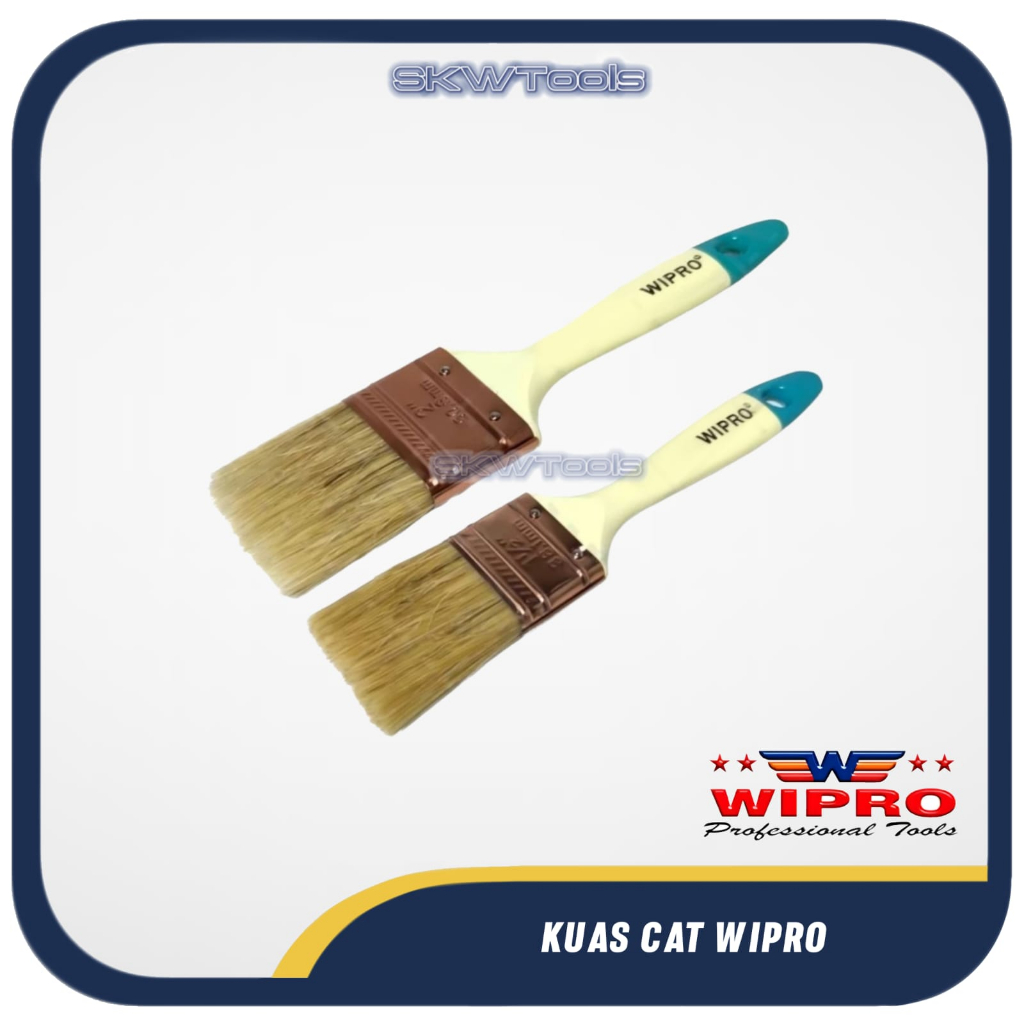 Jual Wipro kuas cat 2,5 inci 3 inci 4 inci 5 inci gagang PVC kuas cat ...